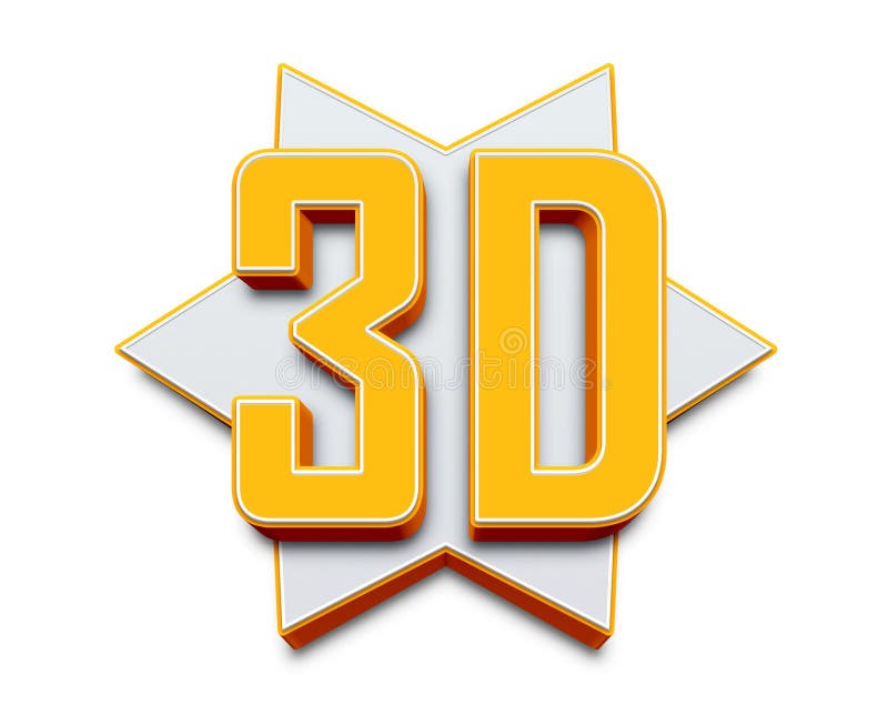 Large Three-dimensional Logo on a White Isolated Matte Background ...