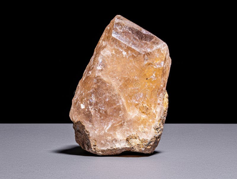 A Large Topaz Crystal on a Neutral Surface. Stock Illustration ...