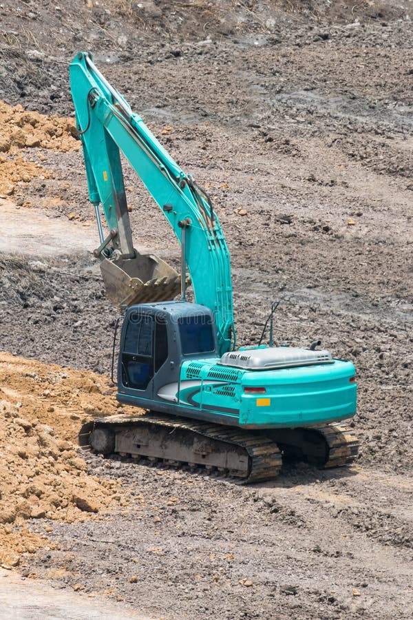 Trackhoe excavator stock photo. Image of soil, dirt, building - 21696180