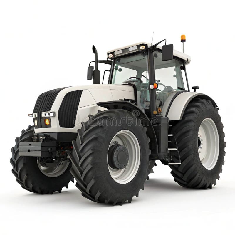 Large Tractor Isolated on Transparent Background 3D Rendering ...