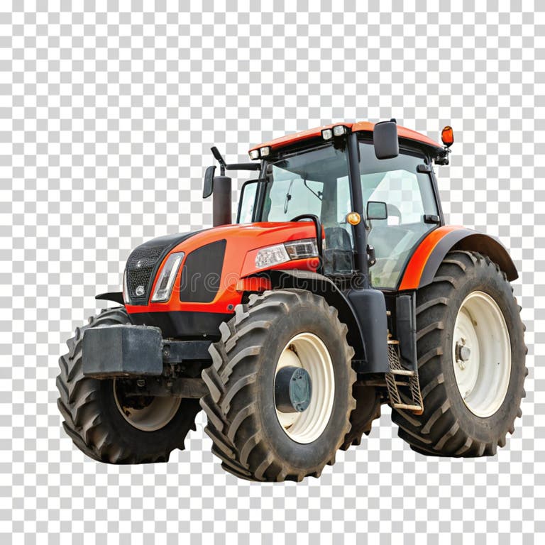 Large Tractor on Transparent Background Isolated on White Background ...