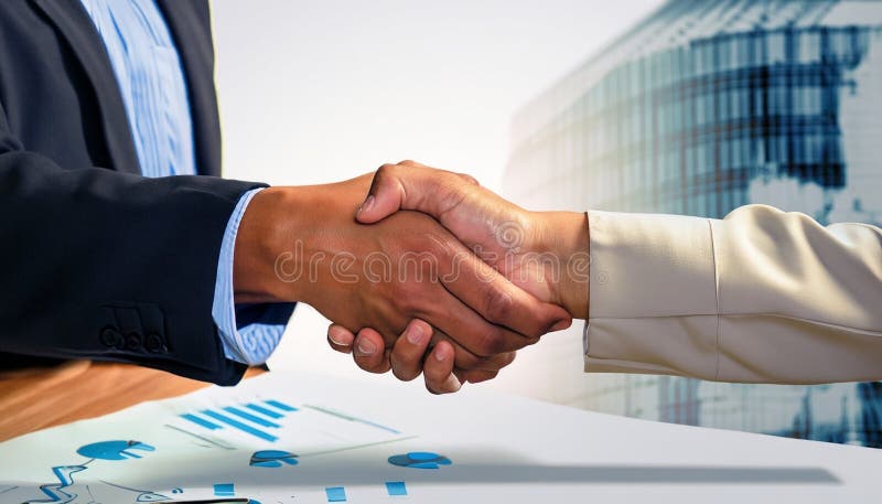 Large Traders Shaking Hands Stock Illustration - Illustration of ...