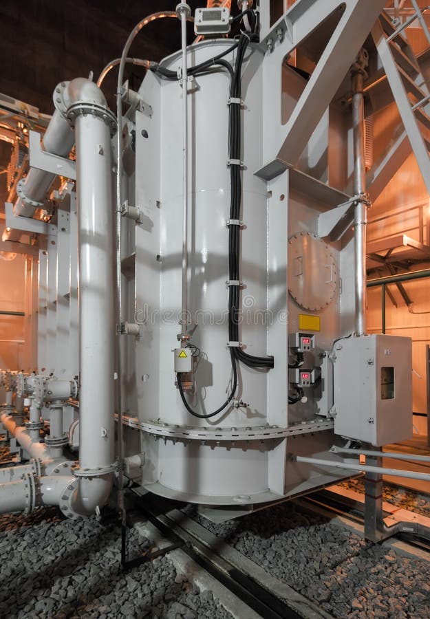 Power Transformer In A Power Plant Stock Image - Image of current ...