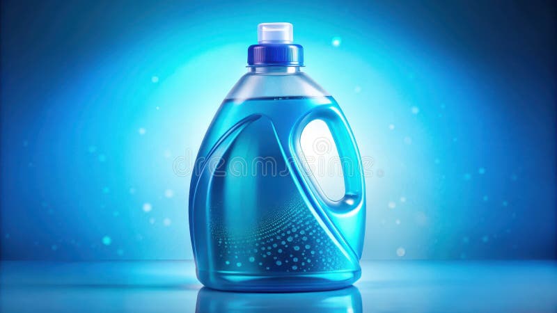 A Large, Translucent Blue Plastic Bottle with a Handle, Filled with a ...