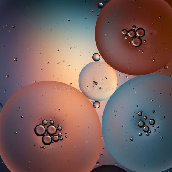 Large, Translucent Bubbles of Varying Sizes Float Against a Gradient ...
