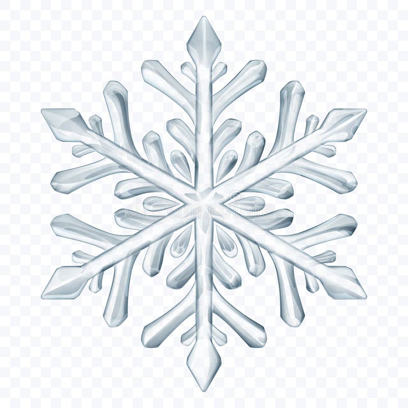 Large Translucent Christmas Snowflake Stock Illustration - Illustration ...