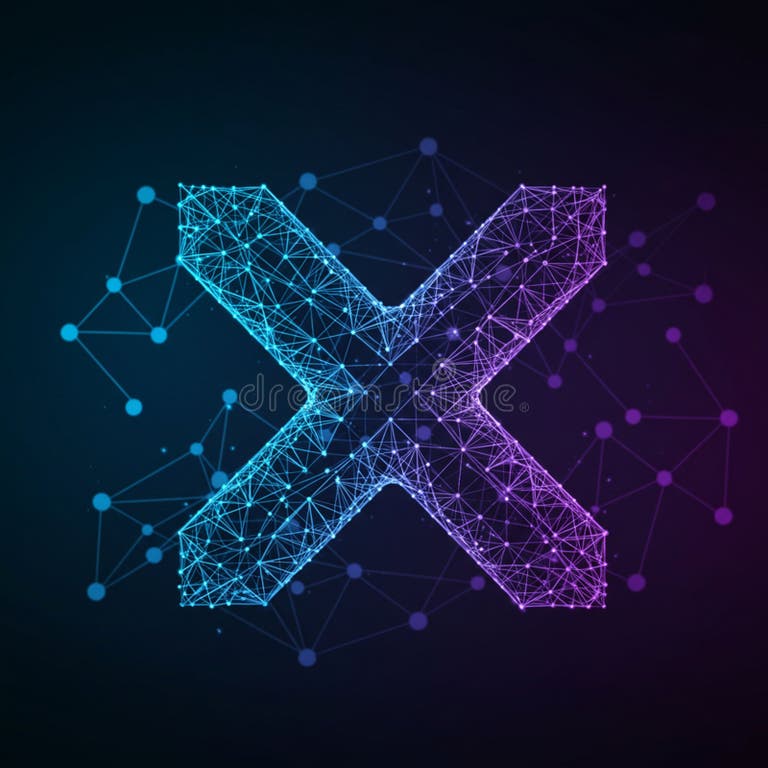 A Large, Translucent "X" Formed by a Network of Interconnecting Lines ...