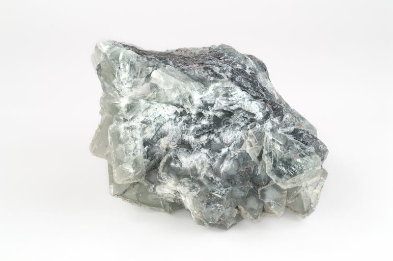 Large Transparent Green Fluorite Crystal Stock Image - Image of ...