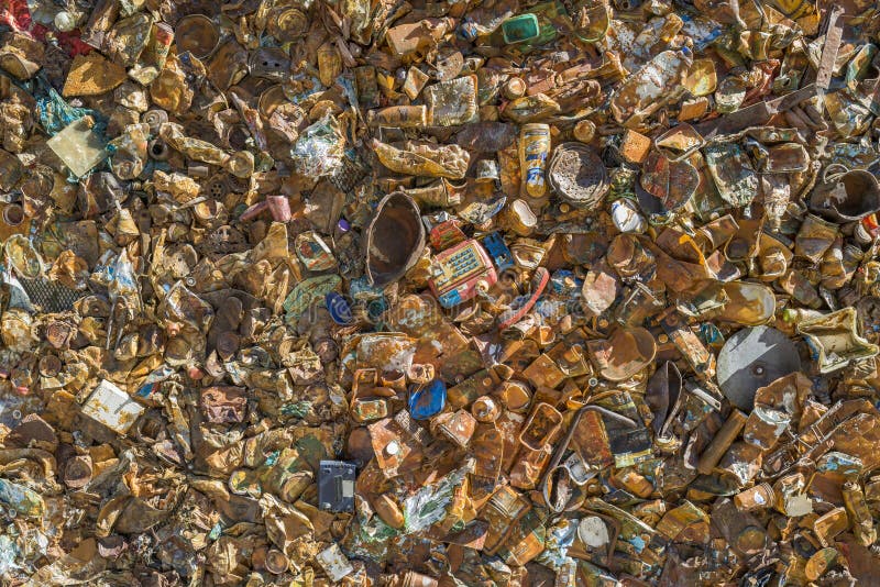 Large Trash Heap Near the Shore Stock Image - Image of scrap, rubbish ...