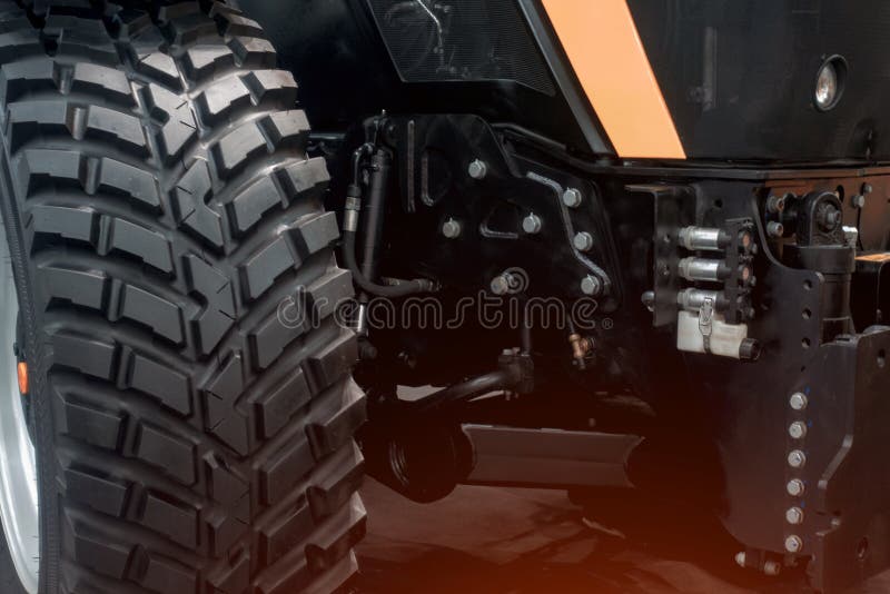 Large Tread on Big Rig Semi Truck Tractor Tires Wheels Ensures Safe ...