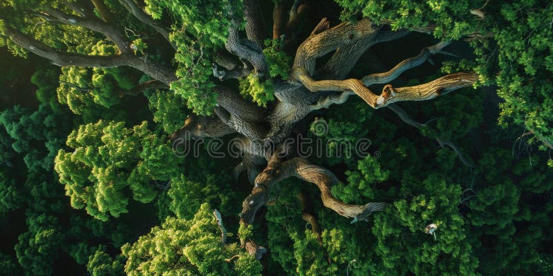 Large Tree from Above stock image. Image of tree, ecosystem - 376928229