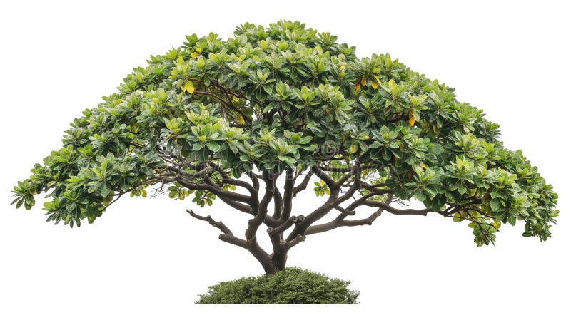 A Large Tree with Green Leaves and a Brown Trunk Stock Illustration ...