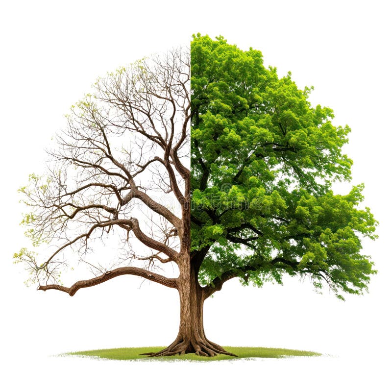 Large Tree with Green Leaves Isolated on a White or Transparent ...