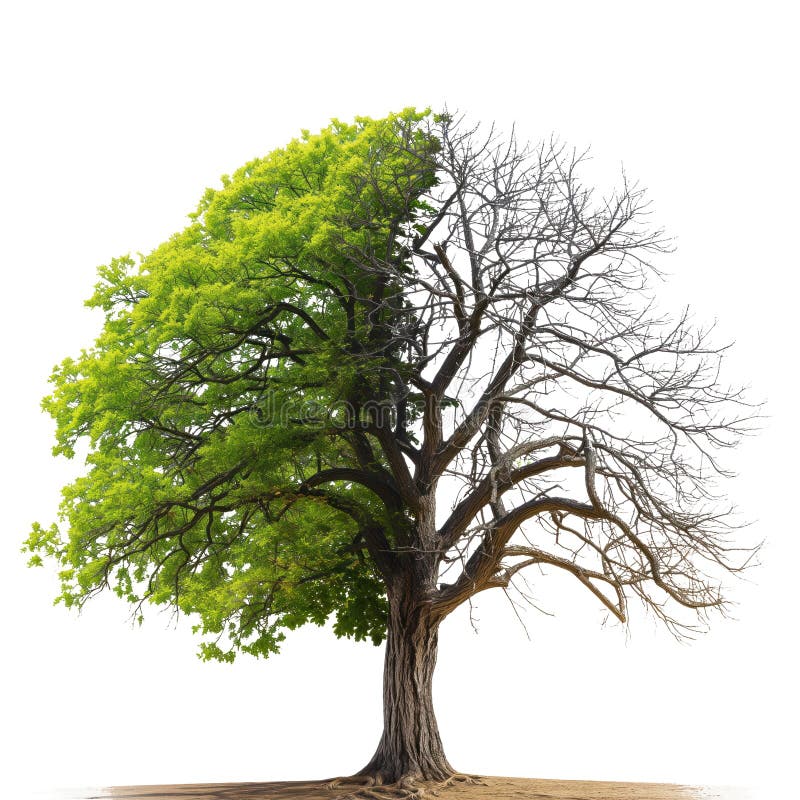 Large Tree with Green Leaves Isolated on a White or Transparent ...