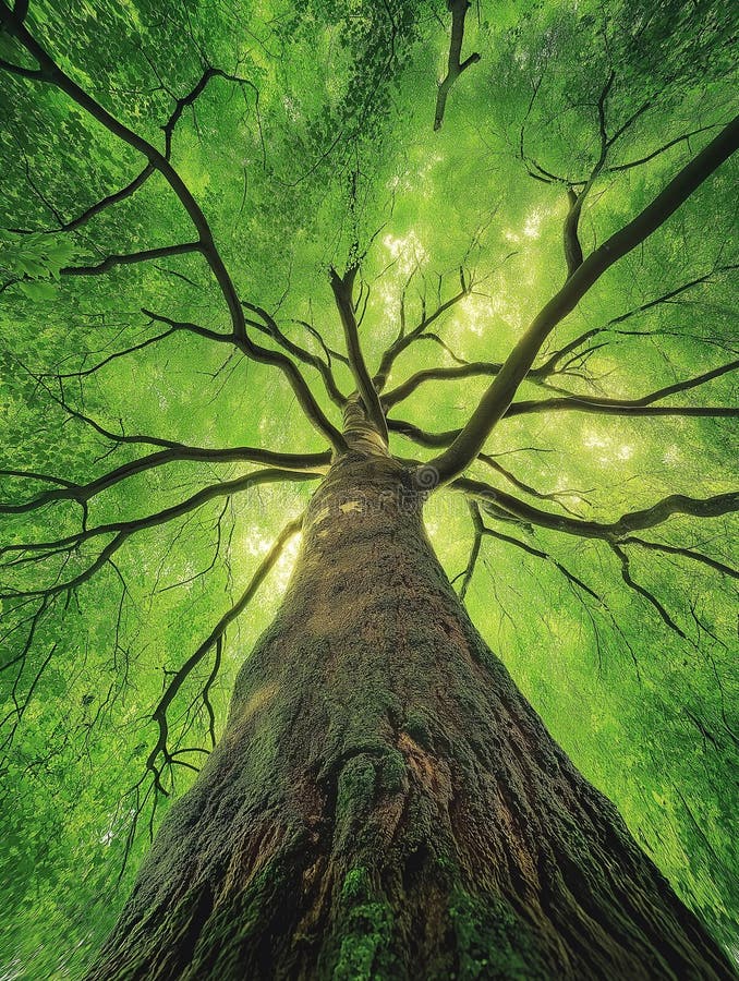 Large Tree that Takes Up the Entire Frame Where the Point of View is ...