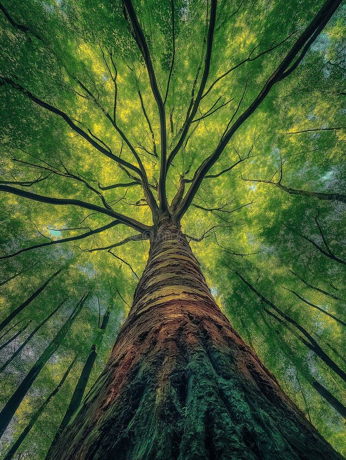 Large Tree that Takes Up the Entire Frame Where the Point of View is ...
