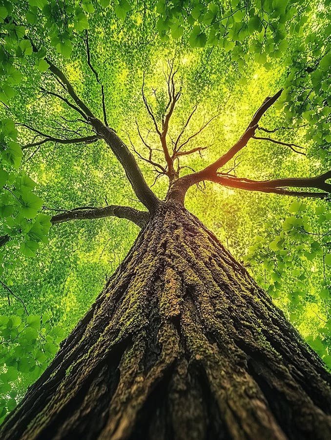 Large Tree that Takes Up the Entire Frame Where the Point of View is ...