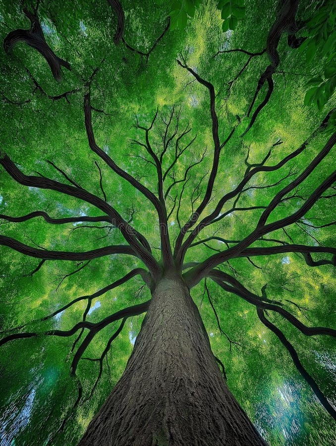 Large Tree that Takes Up the Entire Frame Where the Point of View is ...