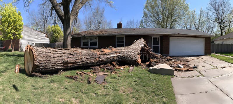 Large Tree Uprooted, Fallen on House after Storm, Causing Damage To ...