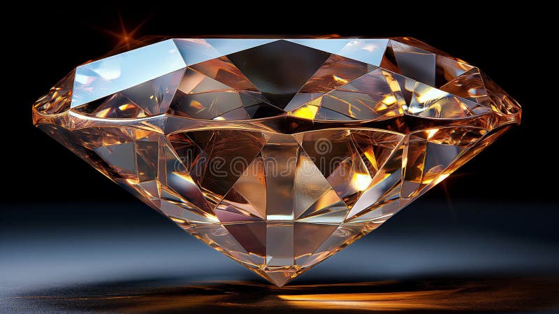 Large Triangular Cut Diamond on Black Background Stock Photo - Image of ...