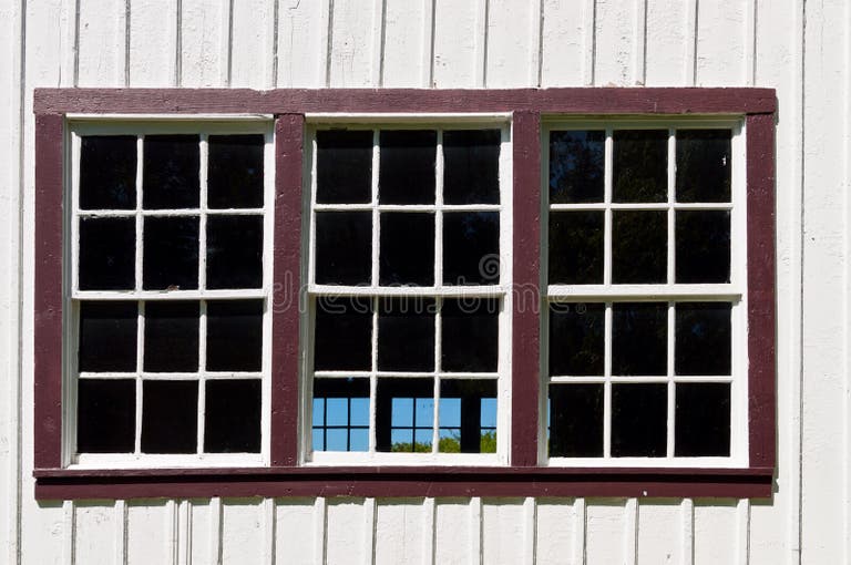 Large triple window stock image. Image of pioneer, building - 31683271