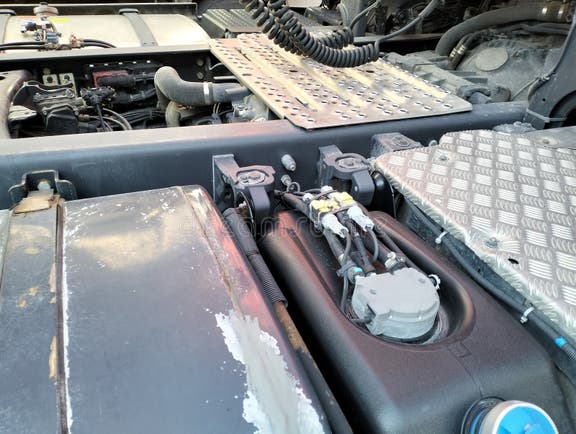 Large Truck Engine with Tyres Stock Photo - Image of spoke, auto: 366541350