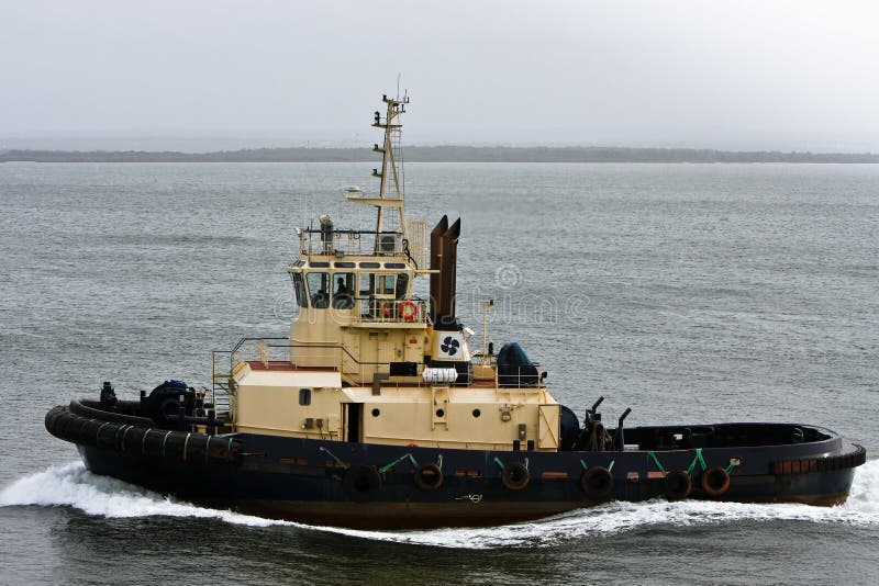 Large tug boat at sea. stock photo. Image of support - 24235972