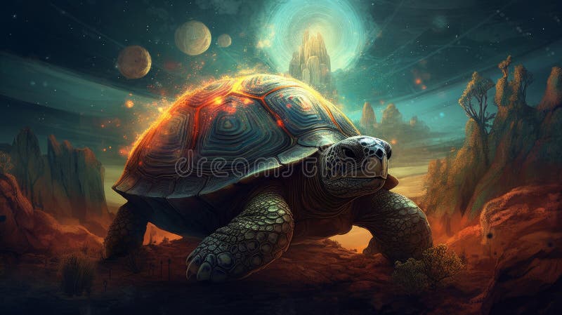 A Large Turtle Image Generative AI Stock Illustration - Illustration of ...