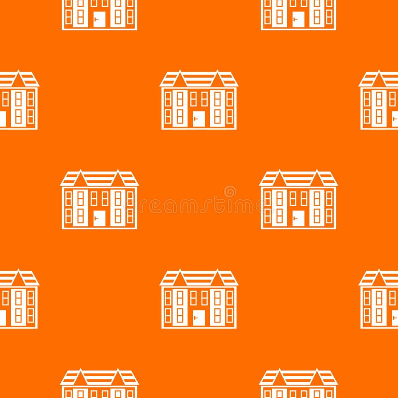Large Two-storey House Pattern Seamless Stock Vector - Illustration of ...