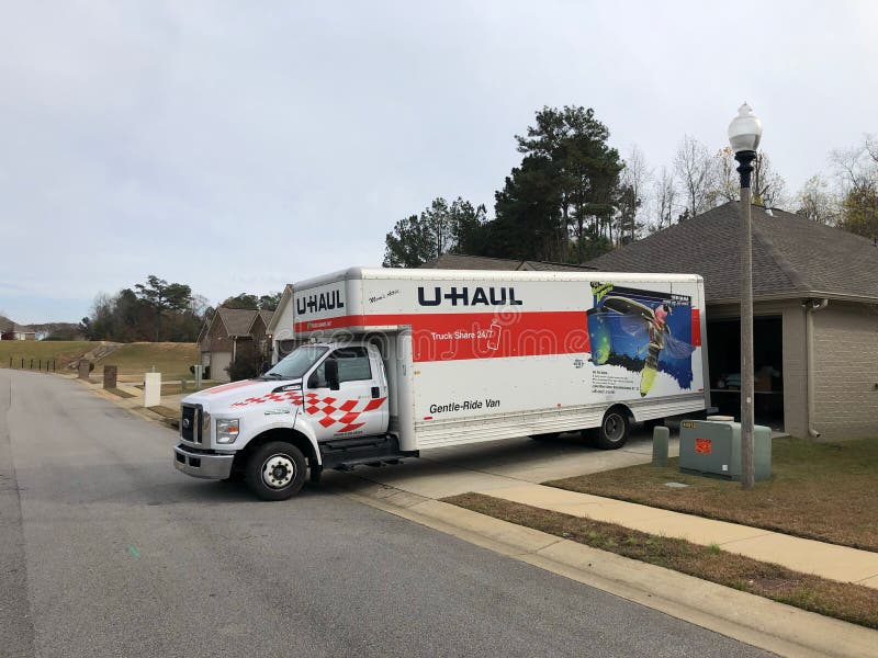 Large U-Haul Truck on the Street Editorial Photography - Image of cargo ...
