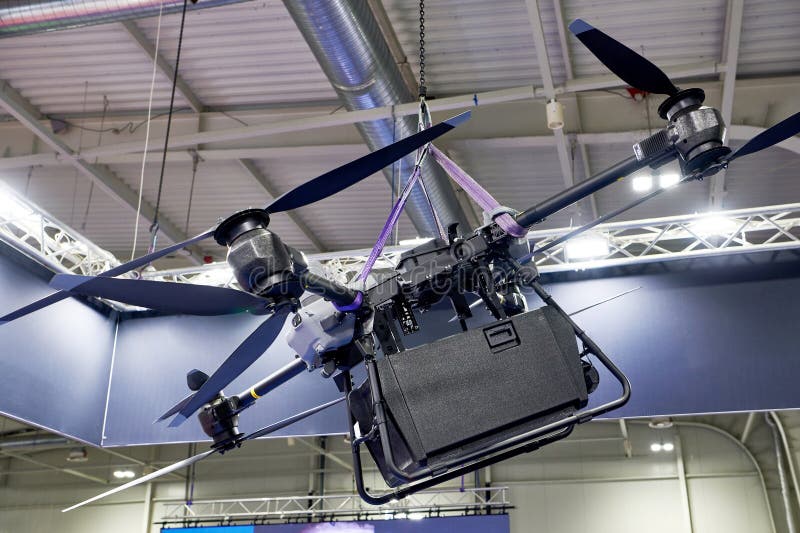 Large UAV quadcopter stock photo. Image of digital, control - 340957092