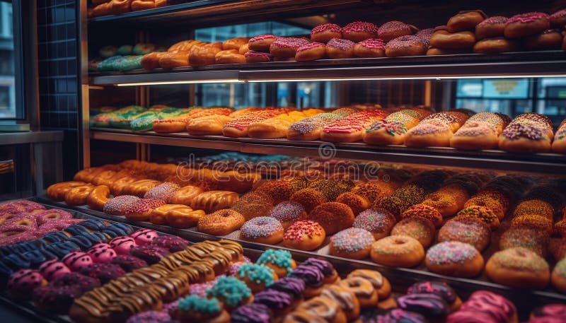 Large Variety of Fresh Baked Sweets in Store Generated by AI Stock ...