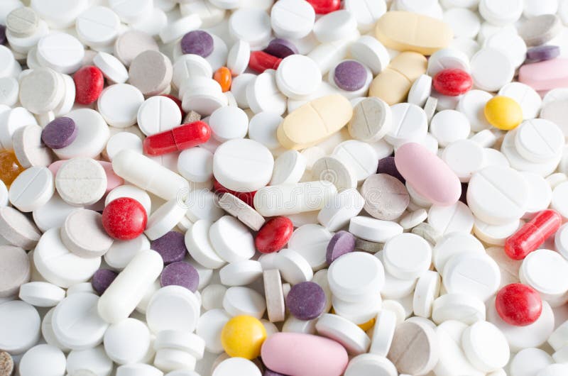 A Large Variety of Medicinal Tablets Stock Image - Image of industry ...