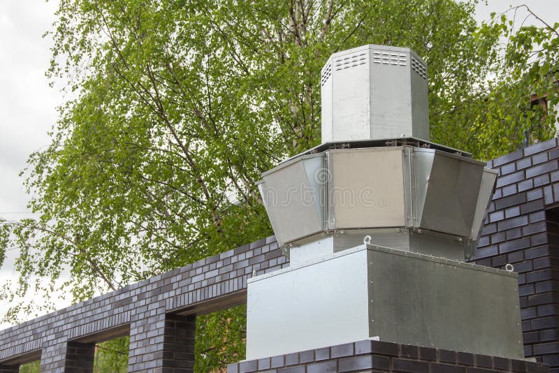 Large Ventilation Shaft. Part of the Ventilation System of the Building ...