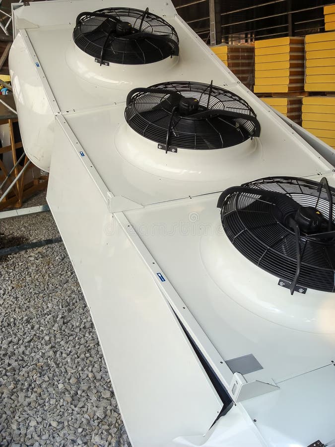 A Large Ventilation Unit with Three Fans Fell To the Floor of an ...