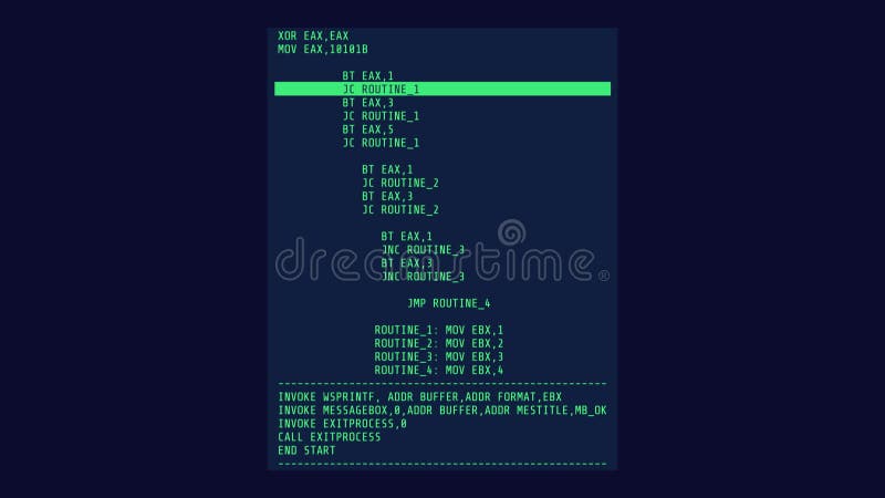 Large Vertical Animated Block of Abstract Code. Stock Video - Video of ...