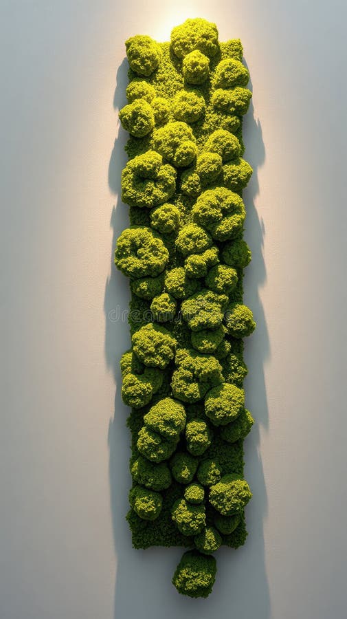 Large Vertical Moss Wall Installation Showcasing Vibrant Green Textures ...