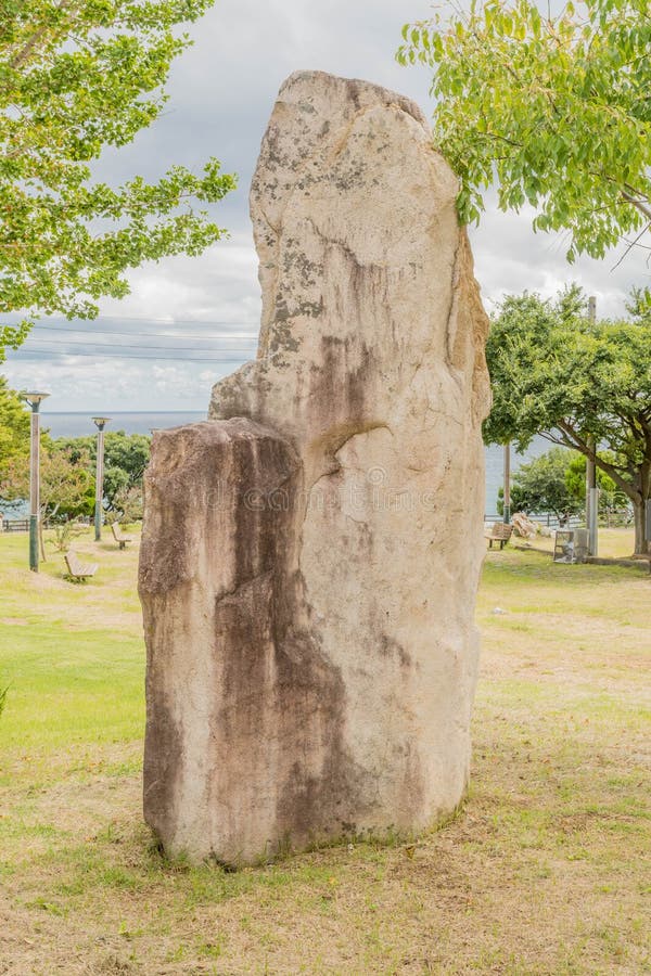 Large Vertical Sandstone in Nature Park Stock Image - Image of hiking ...