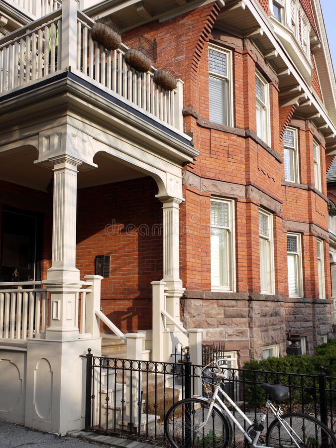 Large Victorian Style Home stock image. Image of sidewalk - 13476889