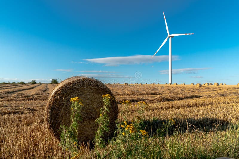 Windmill on the field stock image. Image of blue, danger - 60828153