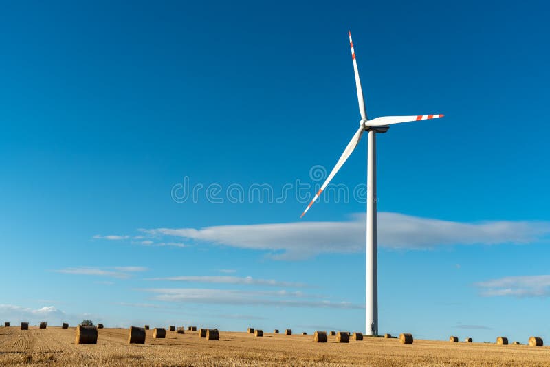 Windmill on the field stock photo. Image of autumn, field - 120746764