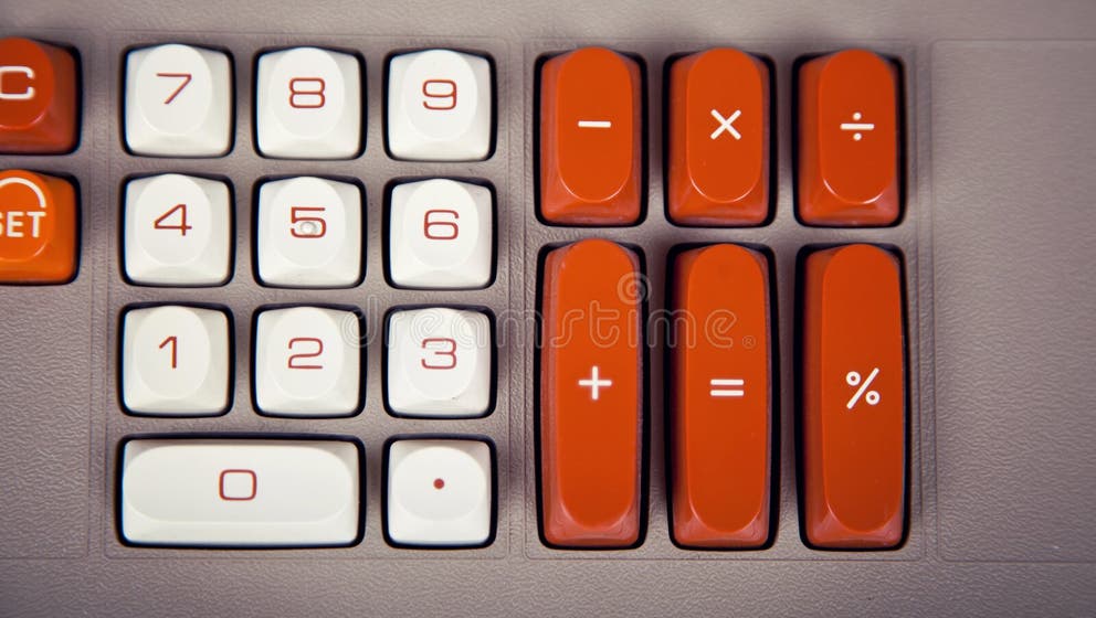 Large Vintage Calculator Keyboard Stock Photo - Image of calculator ...