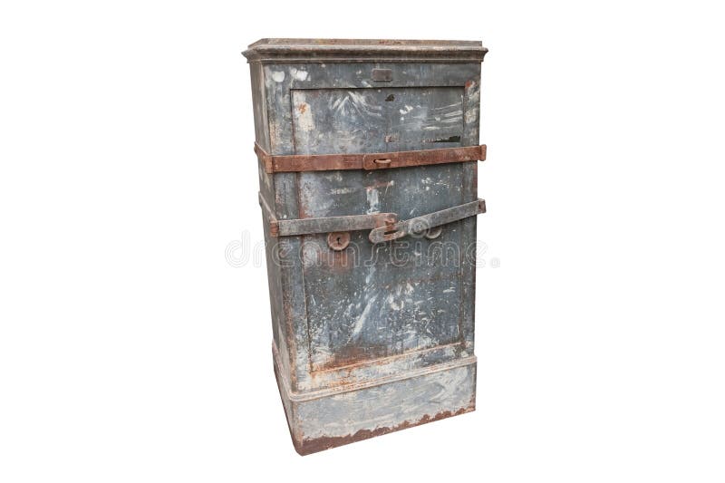 Large Vintage Safe, Strong Box. Stock Photo - Image of clipping ...