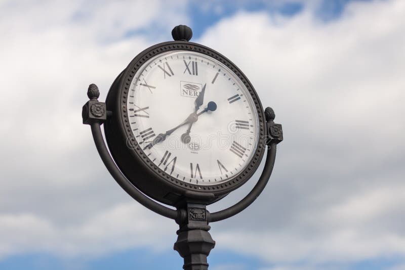 Large Vintage Watch with an Old Dial Stock Image - Image of brown, hour ...
