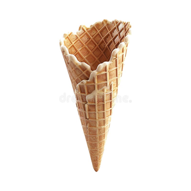 Large Waffle Cone on Transparent Background - Ai Generated Stock ...