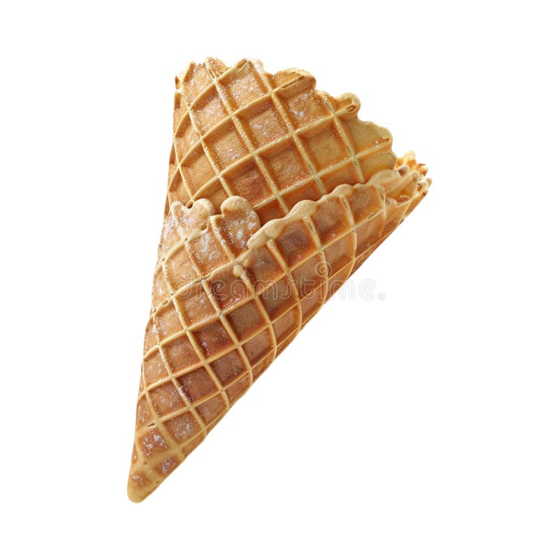 Large Waffle Cone on Transparent Background - Ai Generated Stock ...