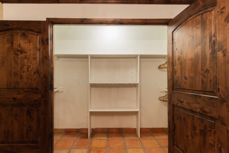 Large Walk in Closet stock photo. Image of tile, home - 48386670