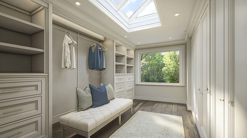 Large Walk Closet Window White Bench Stock Photos - Free & Royalty-Free ...