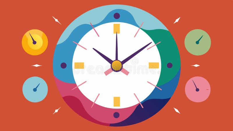 A Large Wall Clock Displaying the Time in Different Time Zones ...