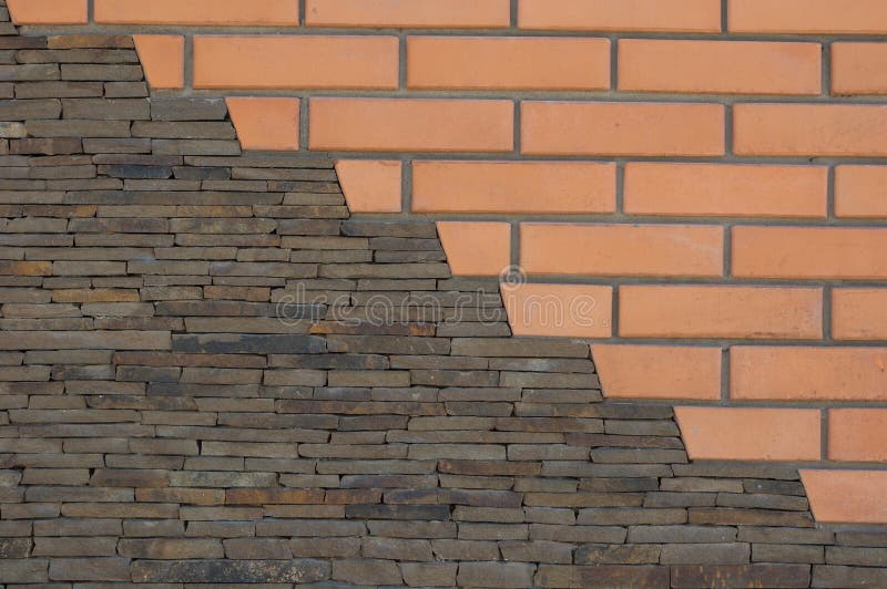 Large Wall of Old Red Bricks Stock Photo - Image of abstract, design ...